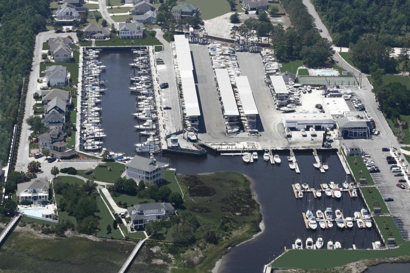 Inlet Watch Yacht Club Seawall Weeps to Relieve Pressure - Pile Buck ...