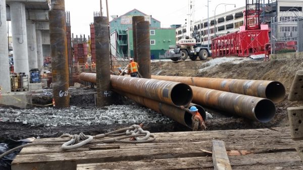 Nucor Skyline Shipped Full Length Piles For Tacoma Trestle Track and ...