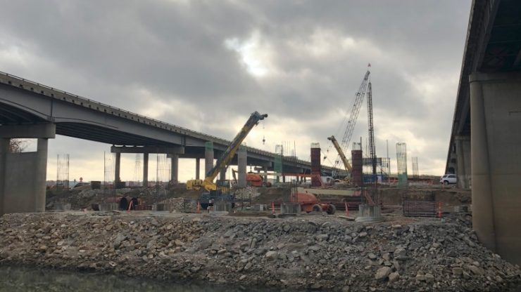Nucor Skyline Rolled and Welded Pipe Piles Used in Meramec River Bridge ...