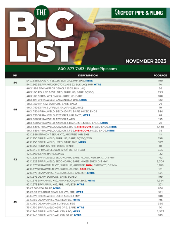 The NOVEMBER Big List is here! - Pile Buck Magazine